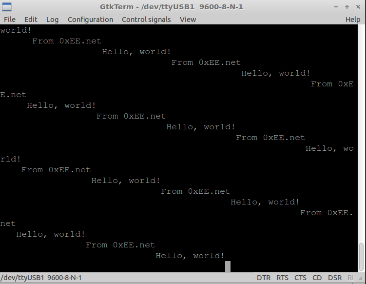 Gtkterm-Message • Garage Tech